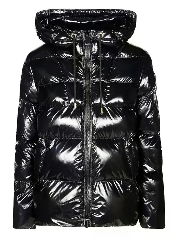 Pinko Eleodoro Caban Hooded Puffer Jacket - Black