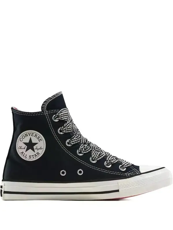 CONVERSE Chuck Taylor All Star High Gingham Laces Sneakers - Black