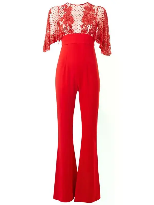 Zuhair Murad Exposed Back Jumpsuit - Red