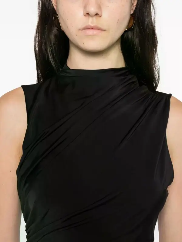 MARSEM Draped High-neck Top