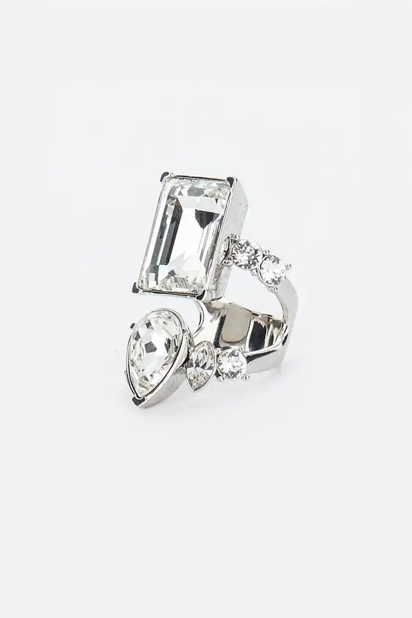 Alexander McQueen Crystal Cocktail Ring