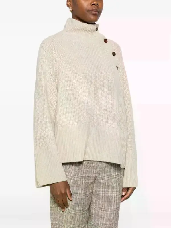 Eric Bompard High-neck Buttoned Sweater
