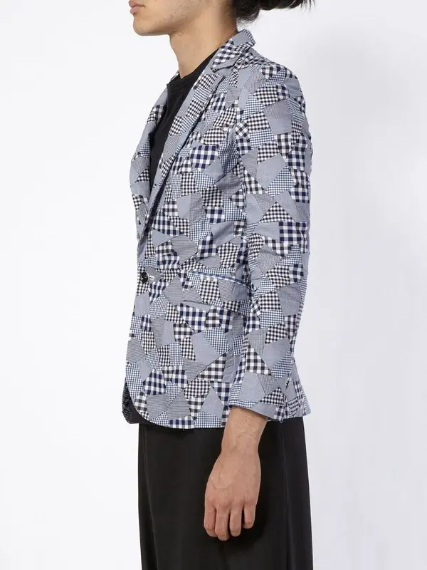 Anrealage Gingham Patch Blazer
