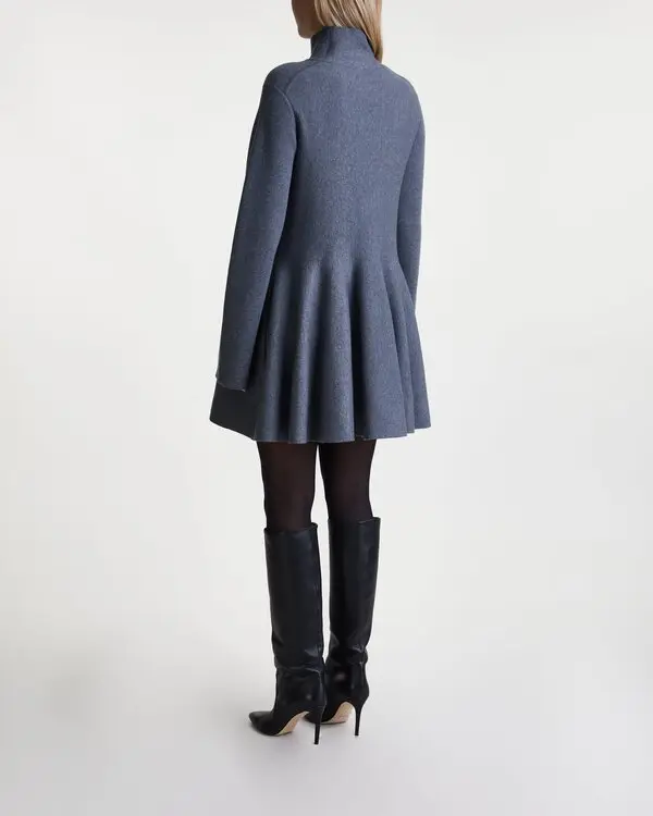 Khaite Carice Sculpted Turtleneck Dress