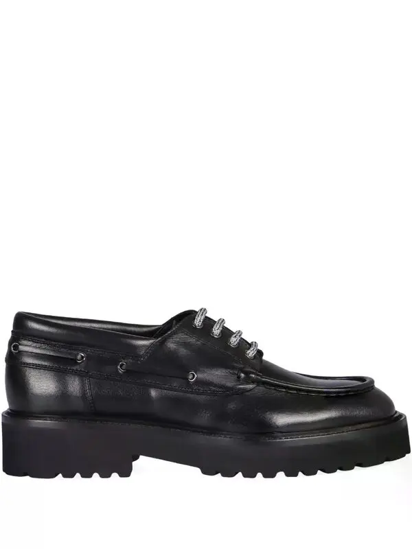 DOUCAL'S Leather Lace-up Loafers