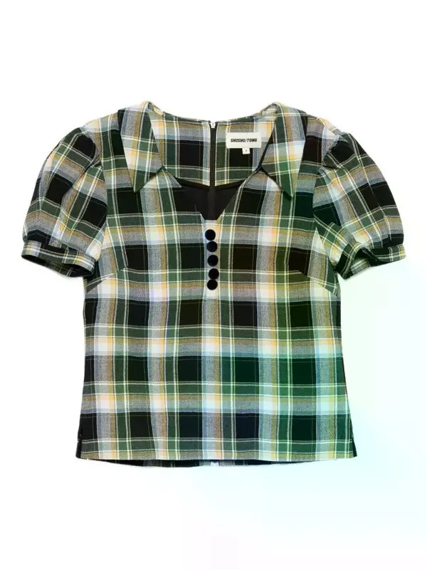 SHUSHU/TONG Plaid Blouse