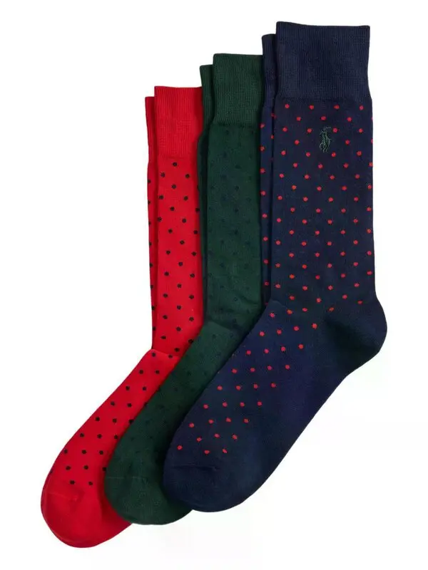 Ralph Lauren Polka-dot Socks Pack - Red