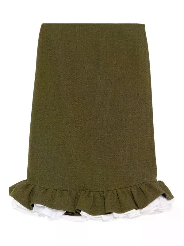 SHUSHU/TONG Wool Peplum Skirt