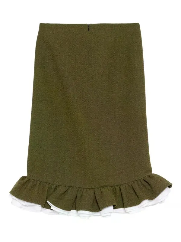 SHUSHU/TONG Wool Peplum Skirt