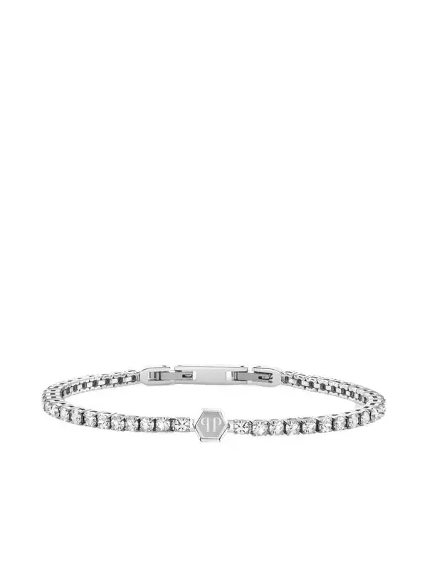 Philipp Plein Plein Tennis Royal Crystal Bracelet - Silver