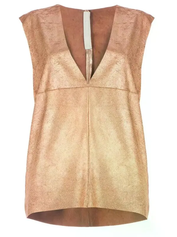Drome Sleeveless Metallic Leather Top