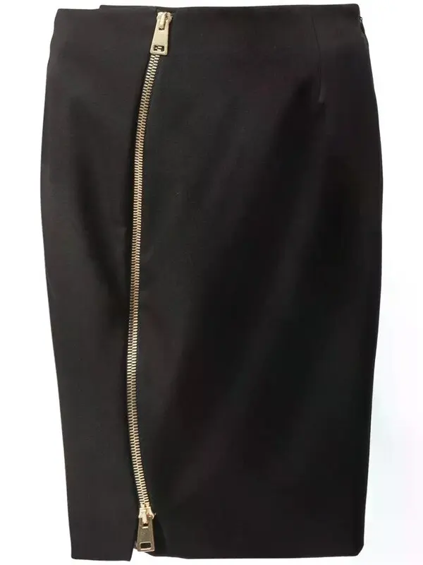 Bouchra Jarrar Pencil Skirt With Zip Detail - Black