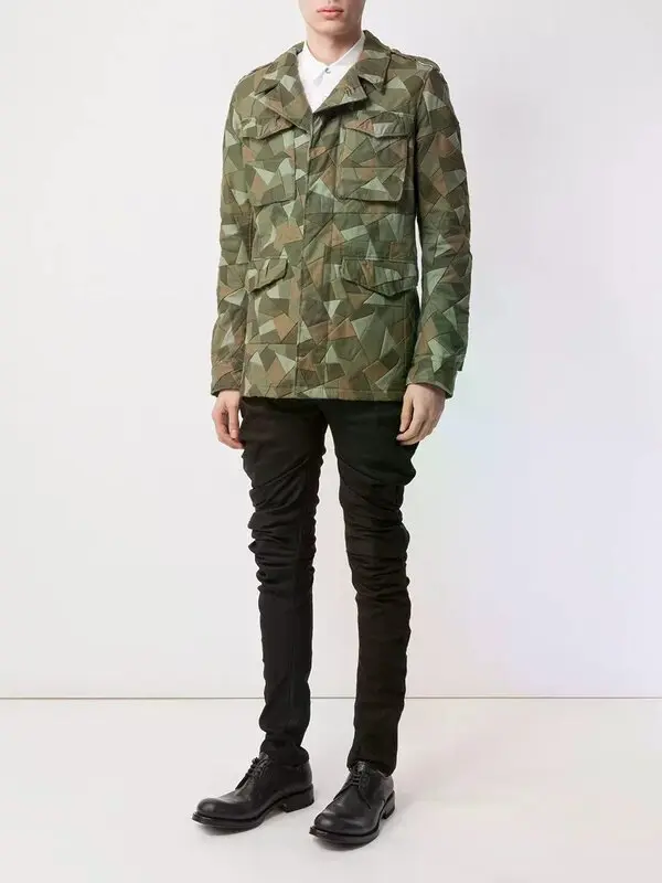 Anrealage Patchwork Cotton Cargo Jacket
