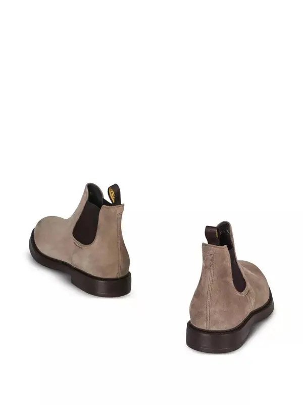 DOUCAL'S Side-elastic Suede Chelsea Boots - Brown