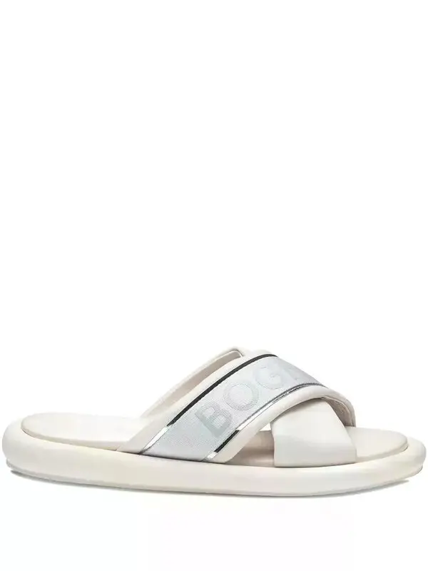 Bogner Criss-cross Logo Flat Sandals