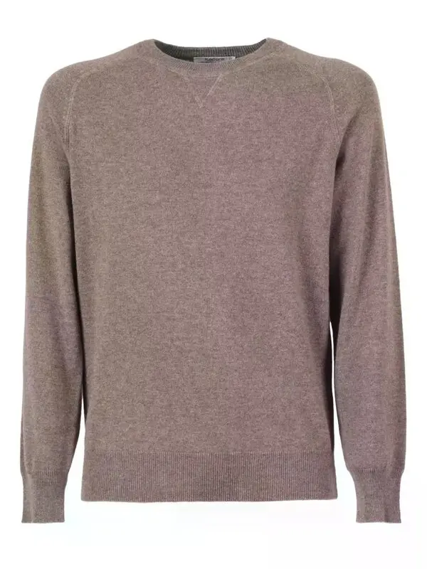 KANGRA Crew-neck Triangle Sweater - Brown