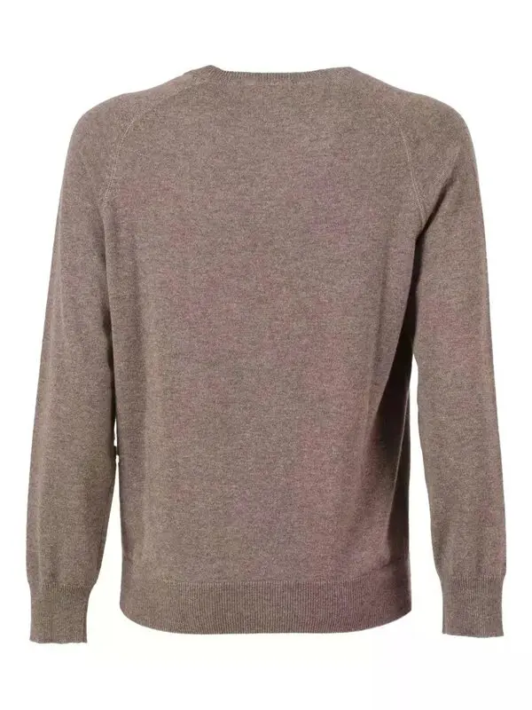 KANGRA Crew-neck Triangle Sweater - Brown