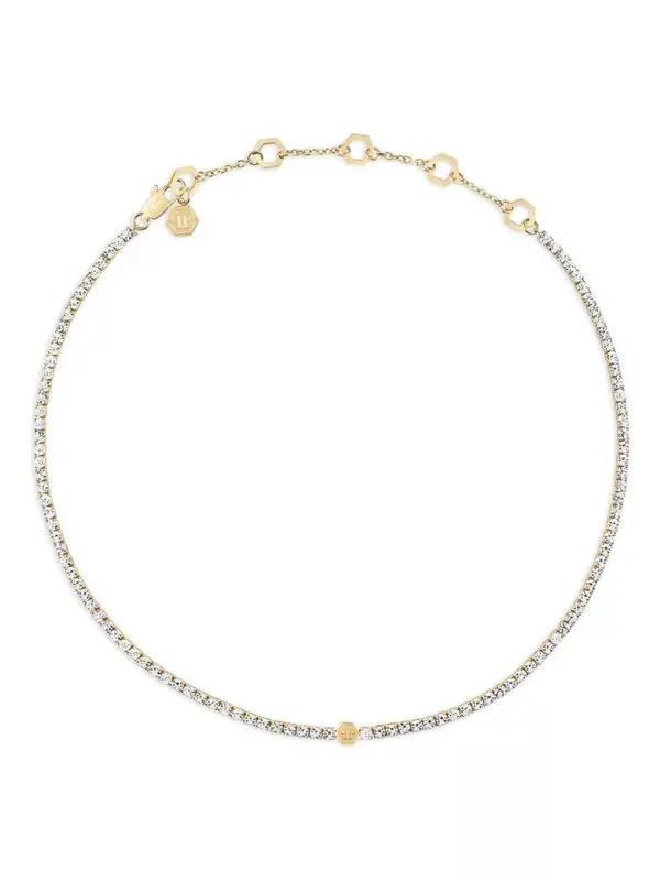 Philipp Plein Crystal-embellished Tennis Necklace - Gold