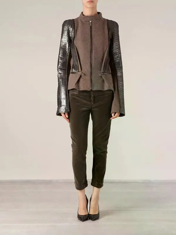 HAIDER ACKERMANN Velour Effect Cropped Trousers