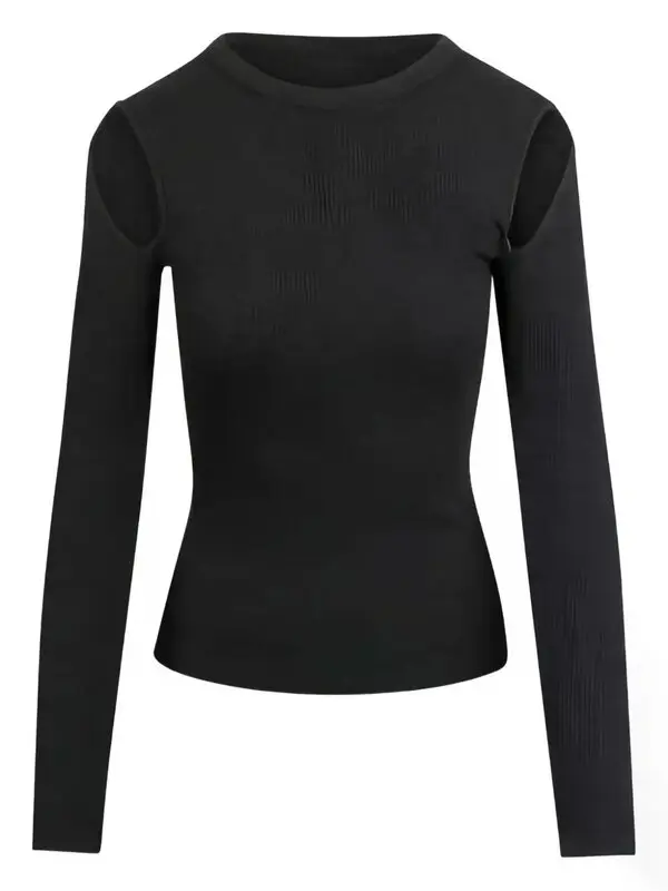 AGOLDE Cut-out Long-sleeve Ribbed Top