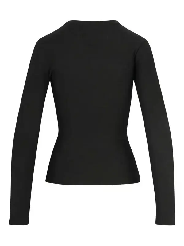 AGOLDE Cut-out Long-sleeve Ribbed Top