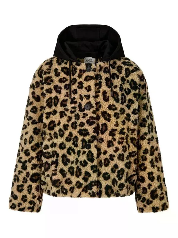 STUDIO TOMBOY Leopard-pattern Hooded Jacket