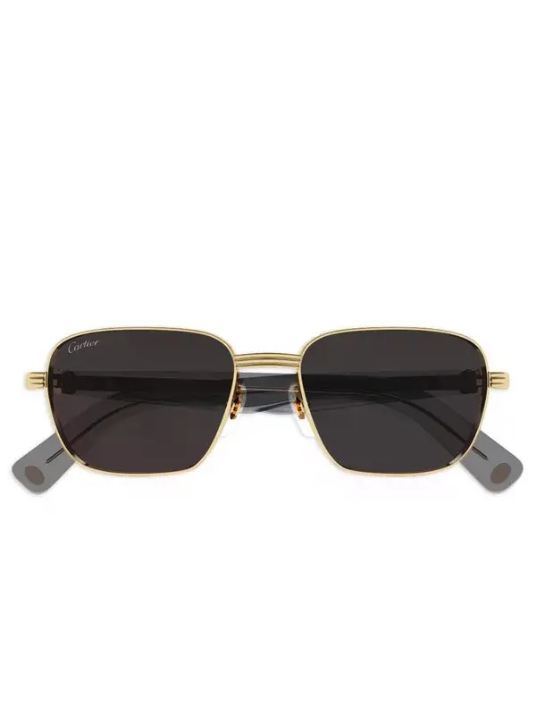CARTIER Square-frame Sunglasses - Gold