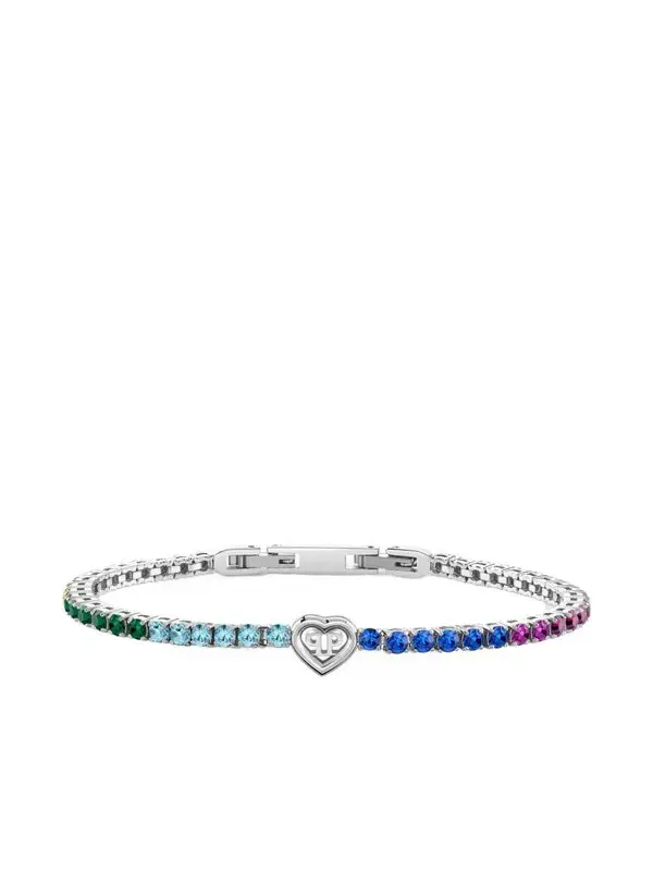 Philipp Plein Crystal-embellished Tennis Bracelet - Silver