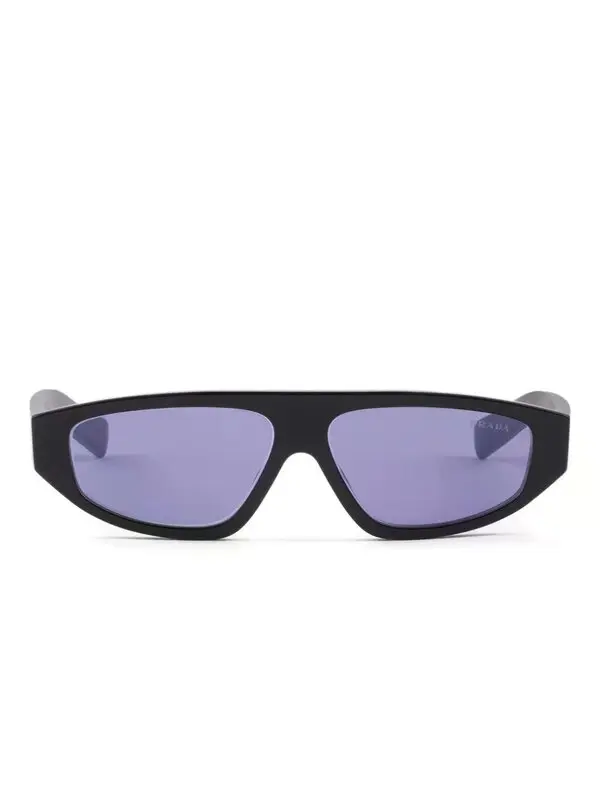 Prada Geometric-frame Sunglasses - Black