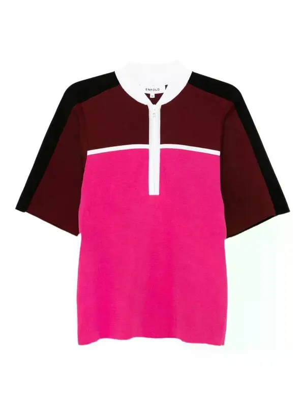 ENFOLD Contrast-colour Top