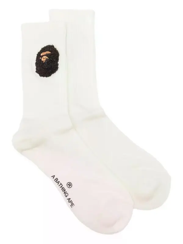 A BATHING APE Ape Head Socks - Neutrals