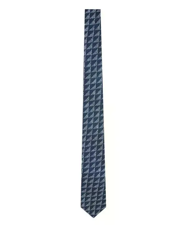 Giorgio Armani Geometric-pattern Neck Tie - Blue