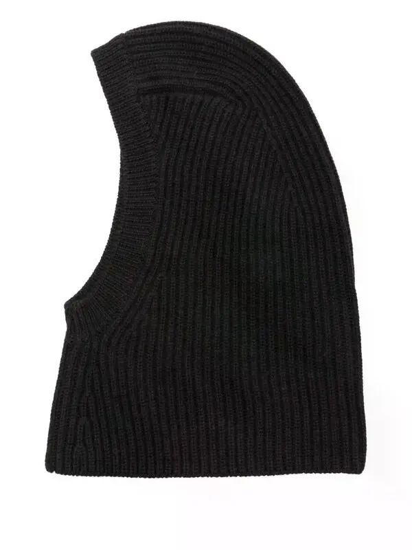 P.a.r.o.s.h Ribbed Wool Balaclava - Black