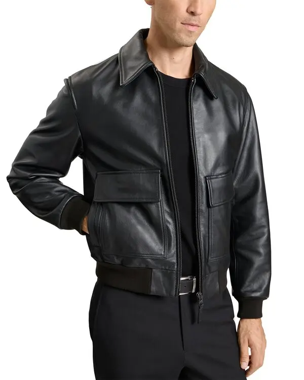 Ted Baker London Leather Jacket - Black
