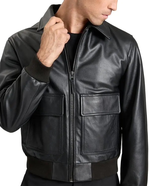 Ted Baker London Leather Jacket - Black