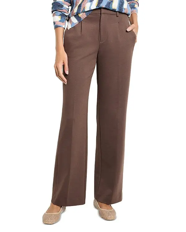 NIC+ZOE Drapey Ponte Trousers - Cocoa