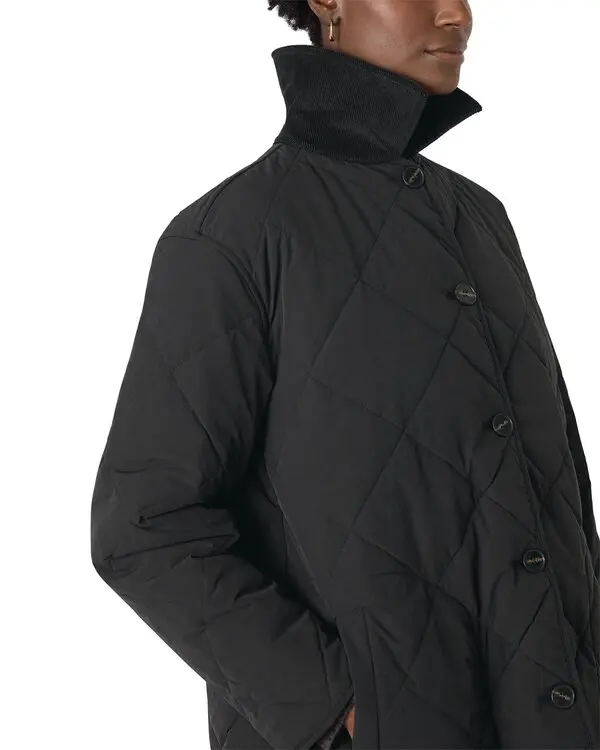 Whistles Quilted Cord Collar Coat