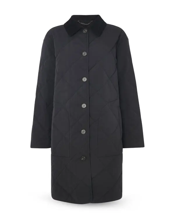 Whistles Quilted Cord Collar Coat