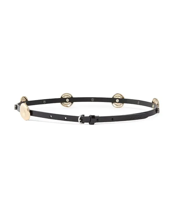 Pinko Full Studs Belt - Limo Black-shiny Nickel