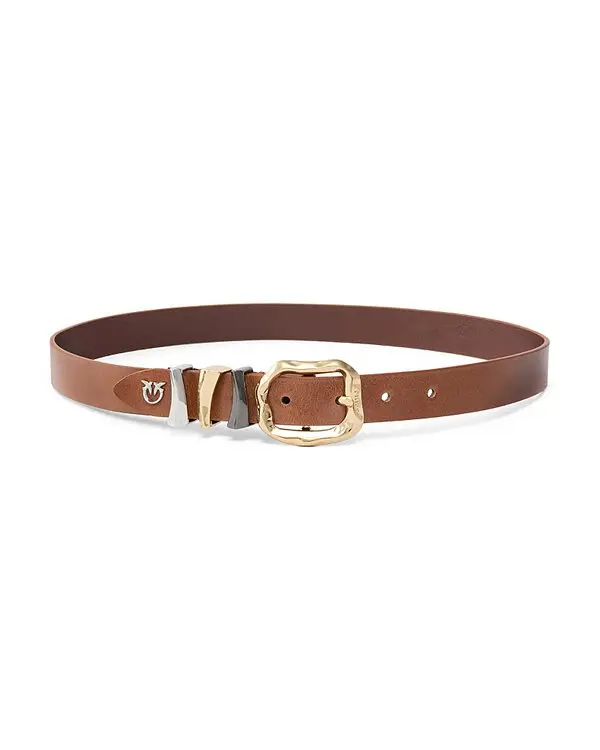 Pinko Chunky Leather Belt - Brown
