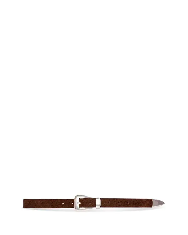 BLACK SUEDE STUDIO Tetra Western Belt - Brown/silver