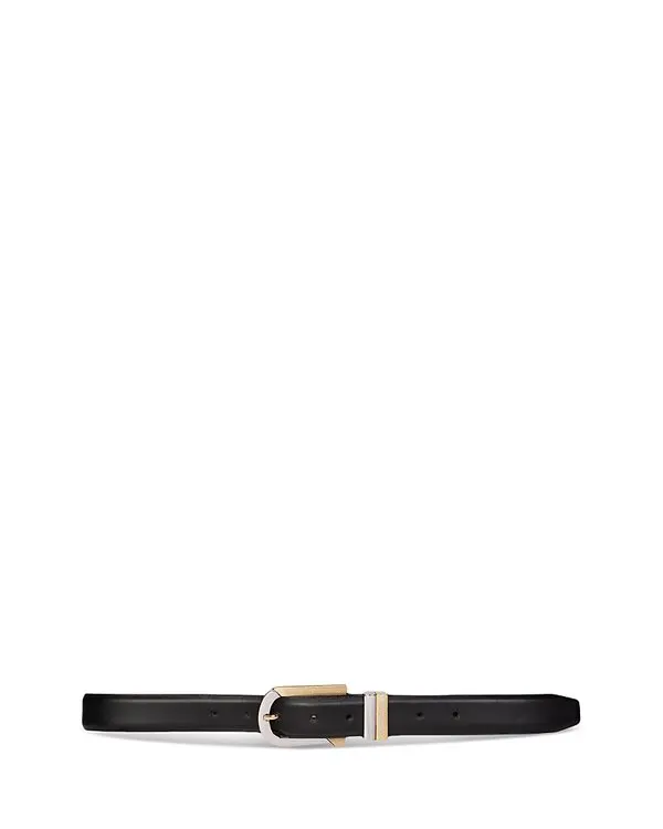 BLACK SUEDE STUDIO Erin Rectangular Buckle Belt