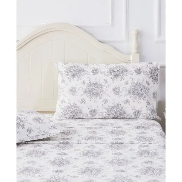 BEDFORD LANE Petite Toile De Joie Percale Sheet Set, Twin