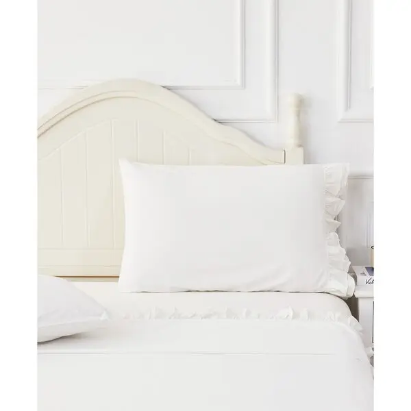 BEDFORD LANE Double Ruffle Percale Sheet Set, California King