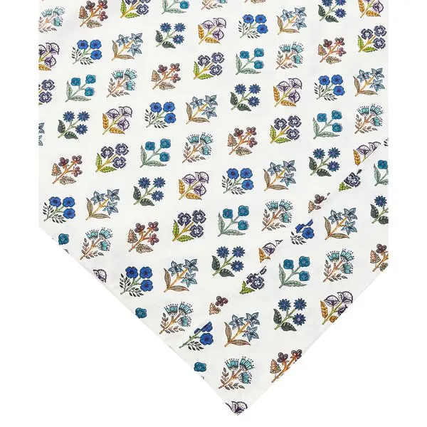 BEDFORD LANE Sumita Floral Percale Sheet Set, King - Blue