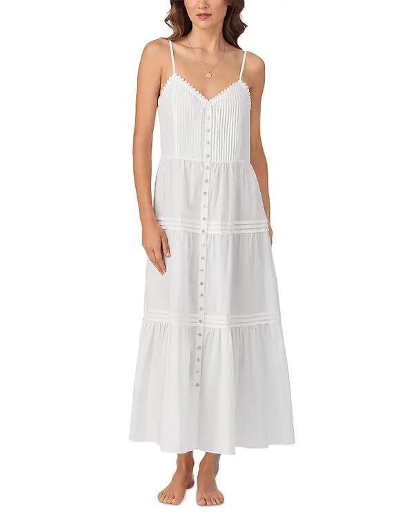 Eileen West Strappy Lawn Ballet Nightgown - Solid White