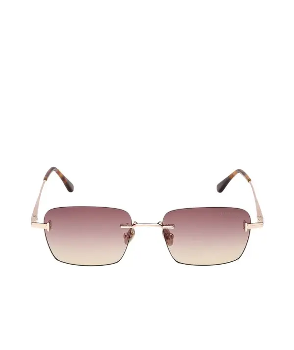 TOM FORD Jake Rectangular Sunglasses - Gold/violet