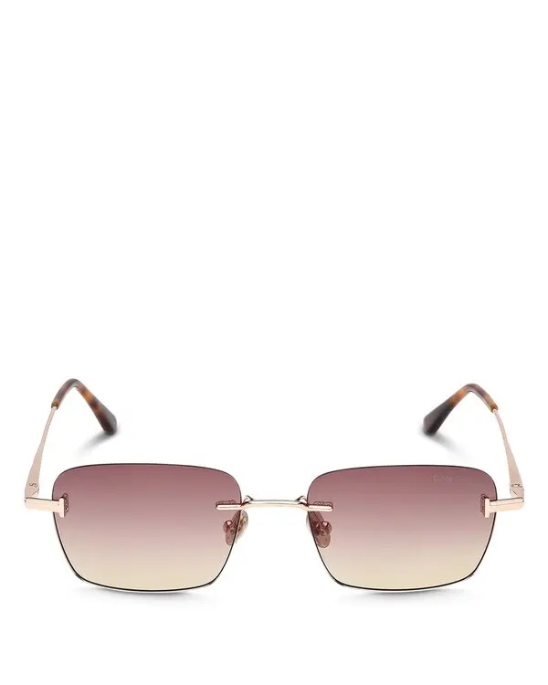 TOM FORD Jake Rectangular Sunglasses - Gold/violet