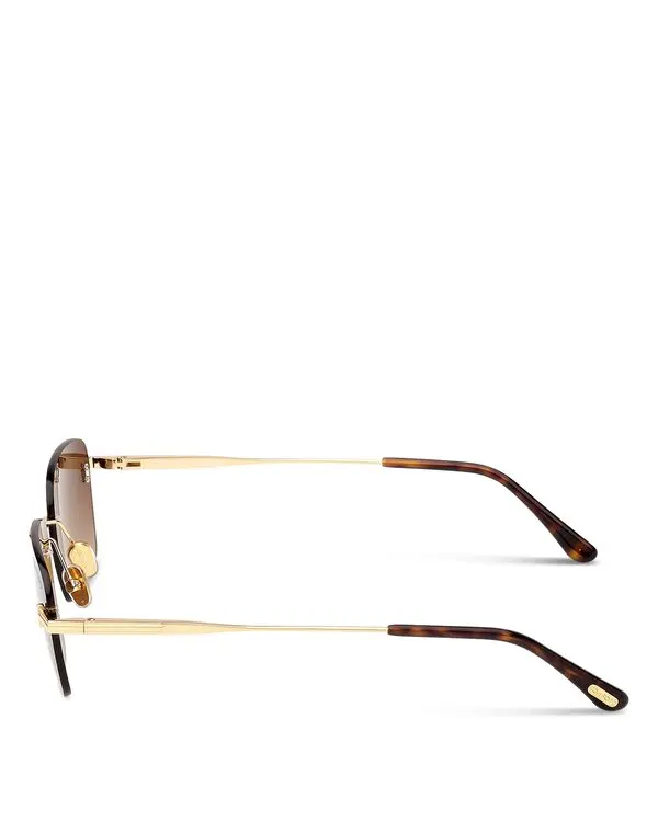 TOM FORD Jake Rectangular Sunglasses - Gold