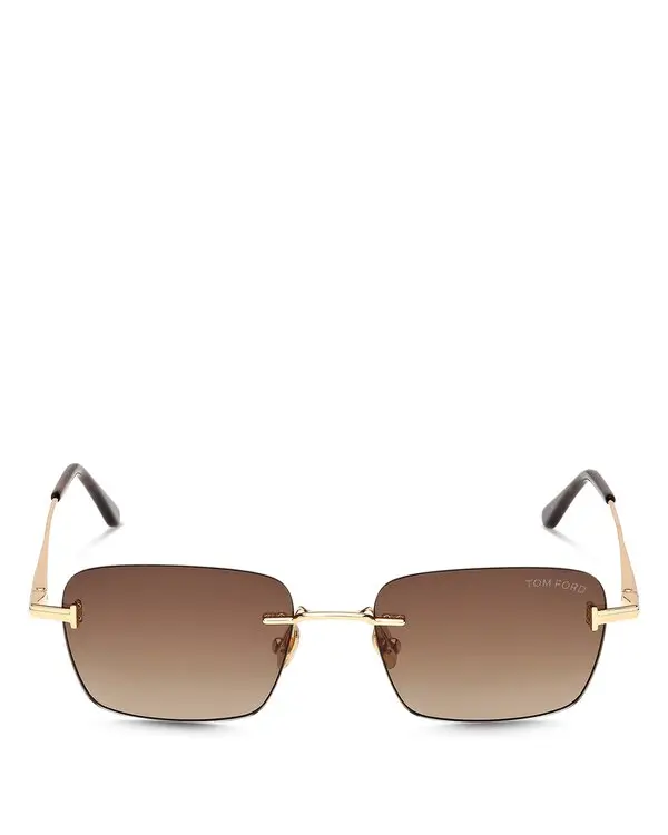 TOM FORD Jake Rectangular Sunglasses - Gold